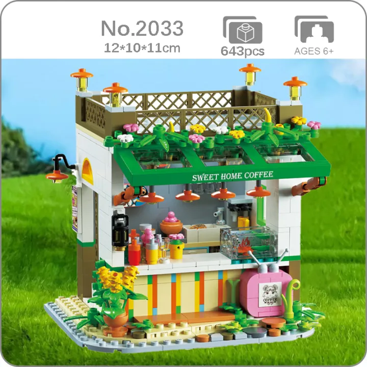 GoStar Dessert Shop City Street 3D Model Mini Blocks Bricks Building ...