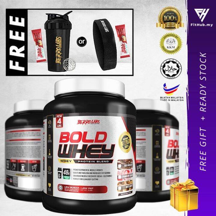 Berro Labs Bold Whey Protein Blend 4lbs | 56+ Servings Halal & Lulus ...