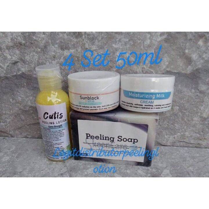 peeling lotion original 4Set 50ml Cutis Peeling Lotion 10g Sunblock ...