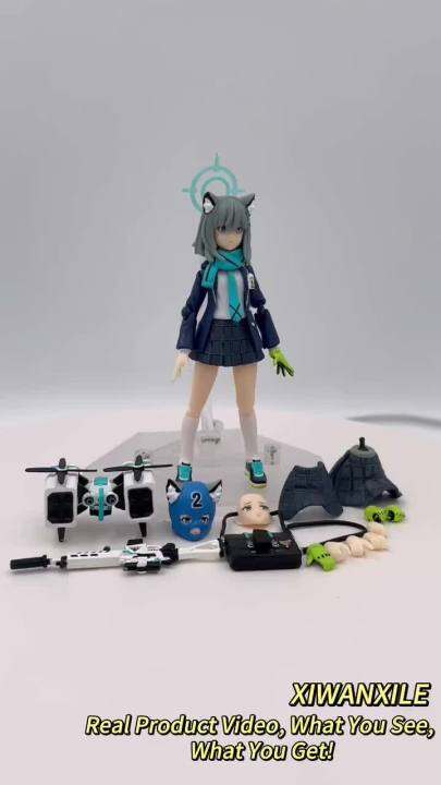 15cm Figma #567 Blue Archive Shiroko Anime Girl Figure Shiroko ...