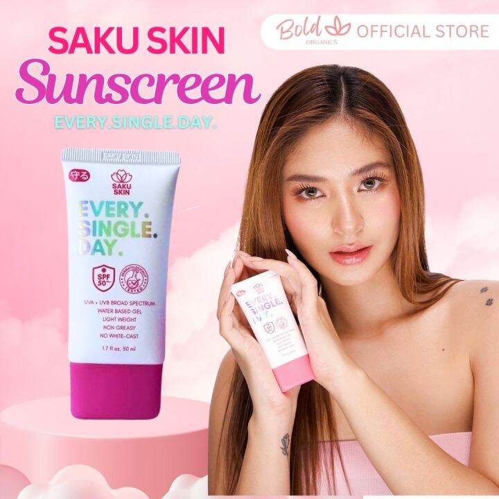 BOLD ORGANIC Saku Skin Sunscreen 50ml Perfect Skin Sunscreen: Original ...