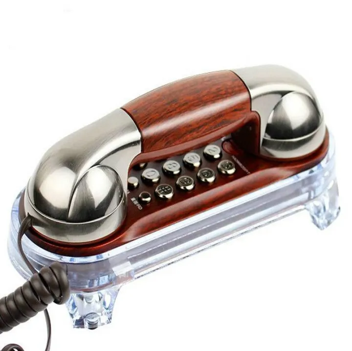 New Retro Landline 2 in 1 Wired Desktop Telephone and Wall Mount ...