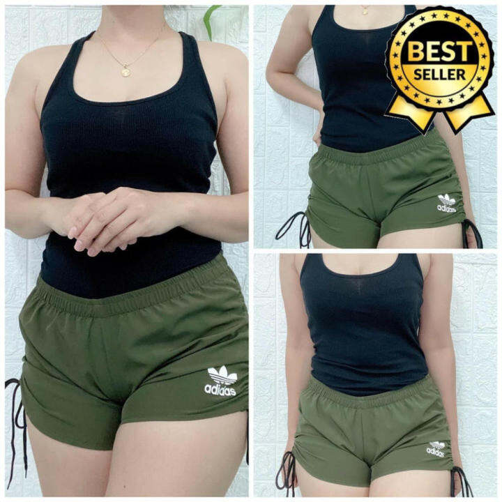 Taslan Shorts With Side String Fashion Free Size for Women(Green ...