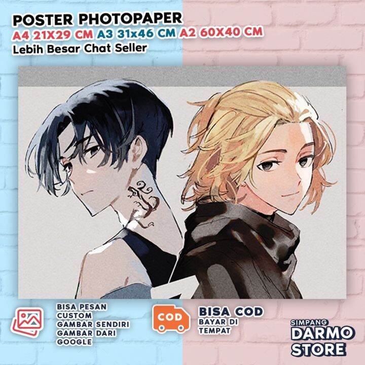 Poster Tokyo Revengers 卍 Takemichi 卍 Takemitchy Mikey Manji Terbaru Hiasan Dinding Aesthetic ...