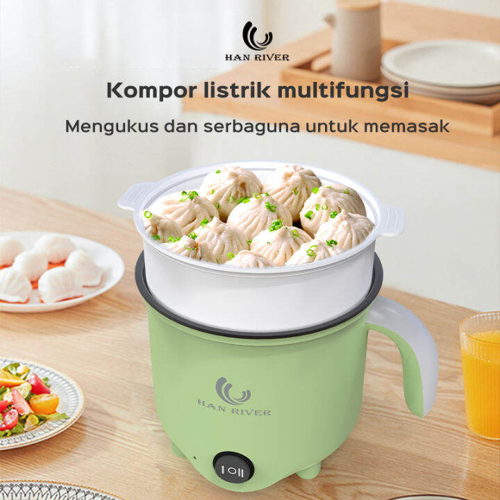 HAN RIVER Panci Listrik 2l Kompor listrik pintar Pelajar Pot Portable ...