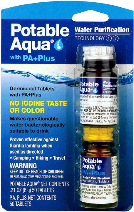 Potable Aqua Germicidal Tablets with PA+Plus Water Purification ...