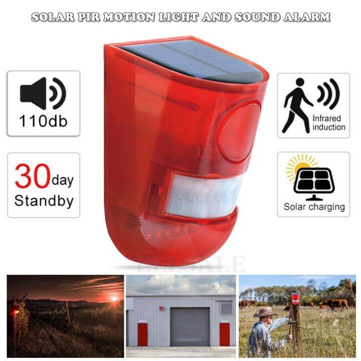 lampu kelip kelip raya led solar outdoor Sound Alert Flash Warning ...