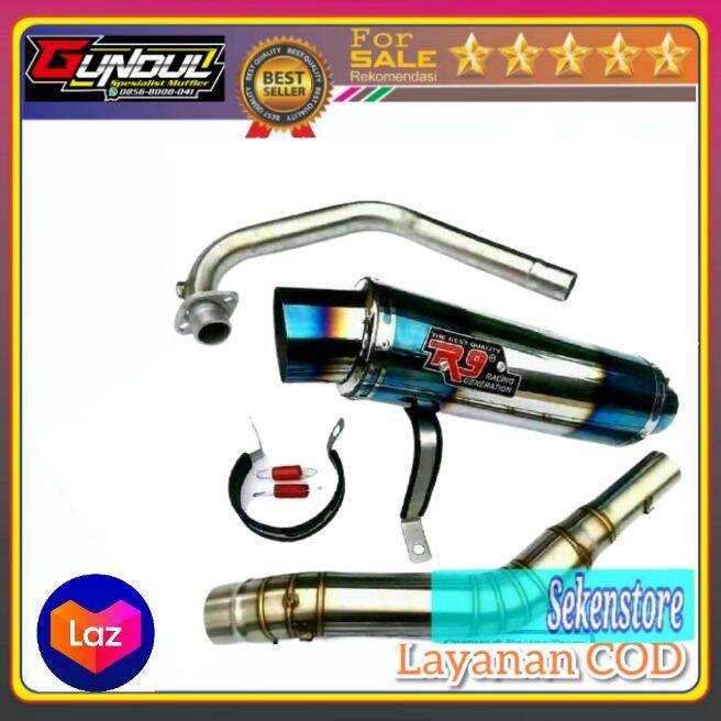 KNALPOT RACING R9 BLUE FOR 150CC FULL SYSTEM | Lazada Indonesia