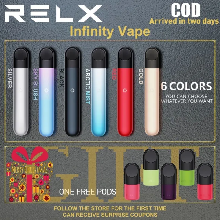 Relx Infinity Device buy one device get one free juice(vape flavor)pods 6 color | Lazada PH