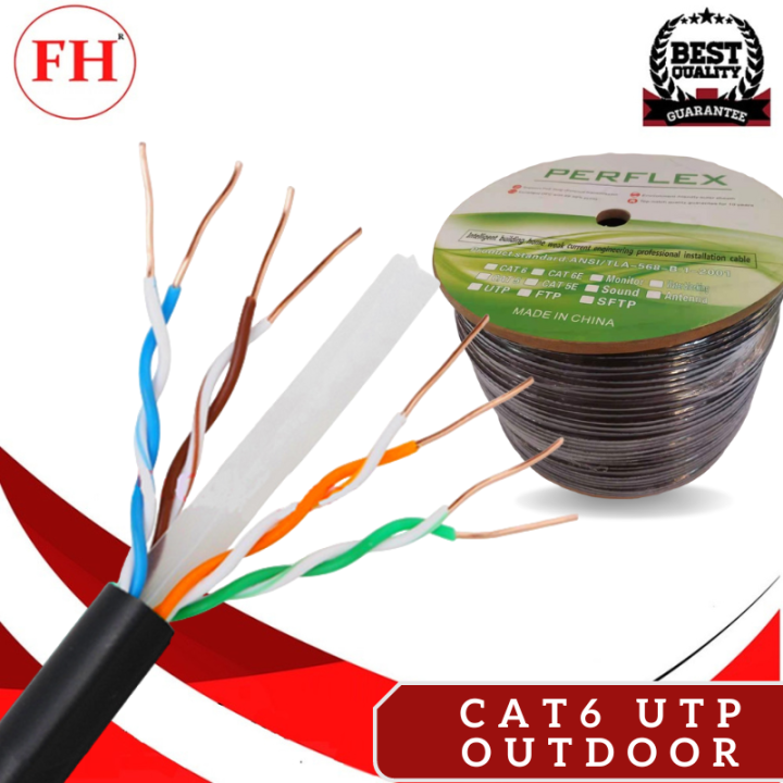 PERFLEX CAT6 Outdoor UTP Cable 305 Meters Pure Copper and High Quality ...