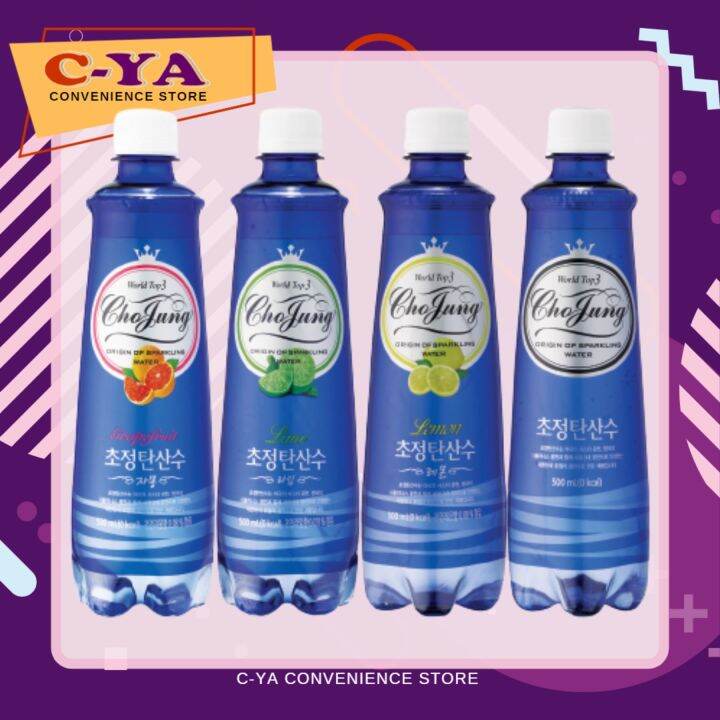 Chojung Sparkling Water Original/Lime/Grapefruit/Lemon 500ml | Lazada PH