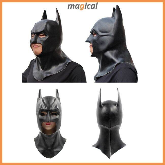 Batman Cowl Mask Adult Full Overhead Latex Mask for Cosplay Show ...