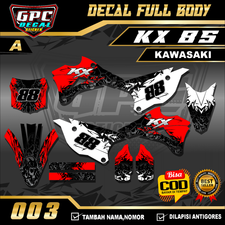 DECAL KX 85 Sticker FULL BODY-Variasi Stiker Striping Variasi GPC ...