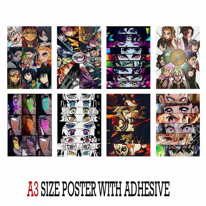 A3 poster anime Hashira collections with adhesive demon slayer | Lazada PH