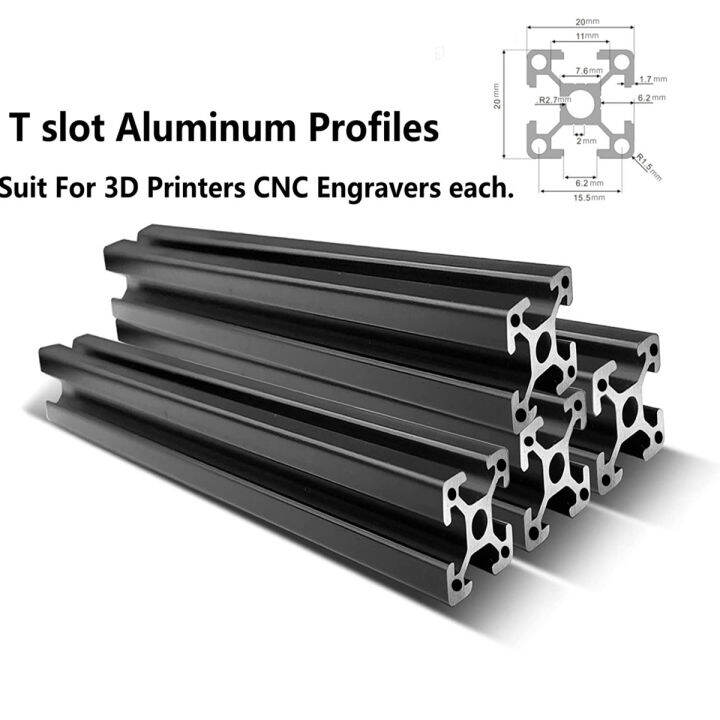 100-1000mm 2020 T-slots European Standard Aluminum Extrusions Aluminum ...