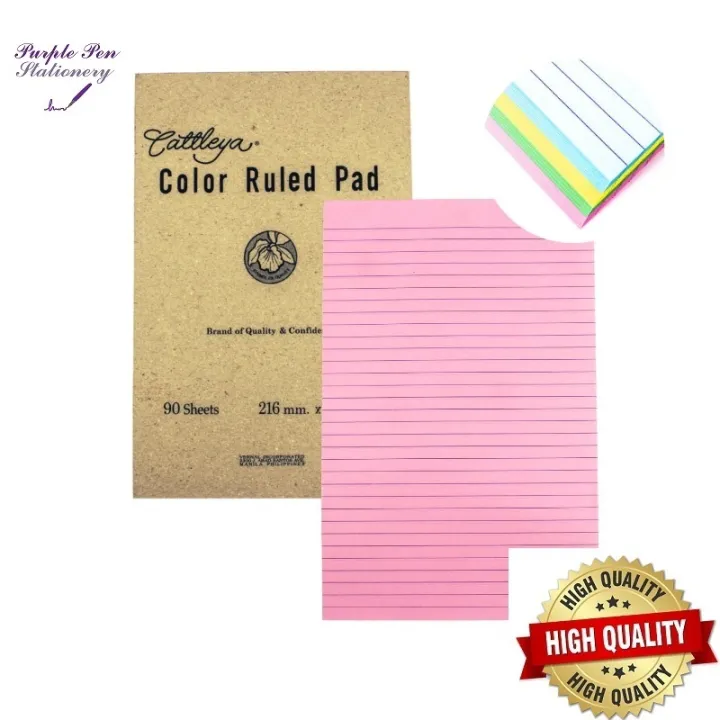 Cattleya Ruled Pad Long Pad Paper Rainbow 90Lvs. | Lazada PH