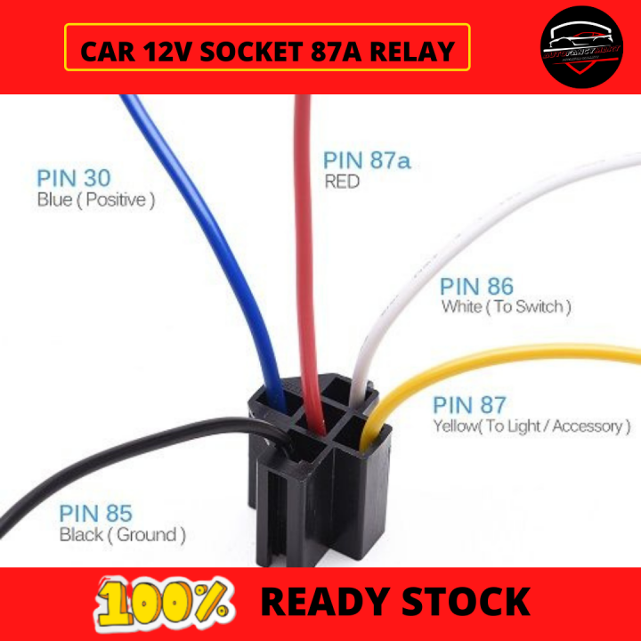 CAR 12V SOCKET 87A RELAY HIGH QUALITY ( 1PCS ) | Lazada