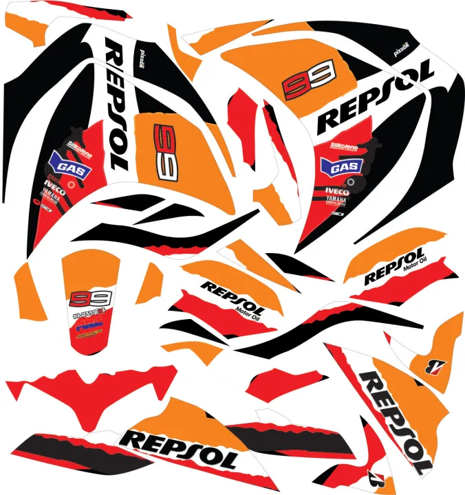 Motorstar Z200s Sticker Decals, Repsol Design | Lazada PH