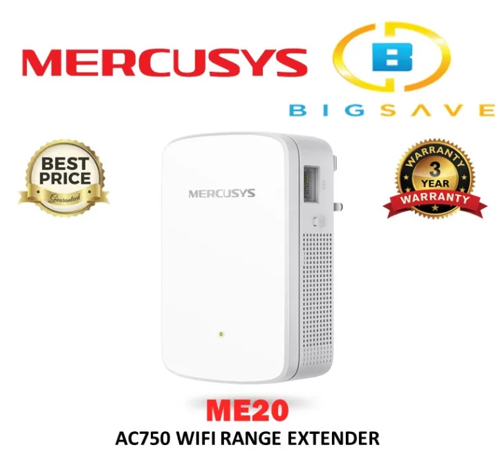 MERCUSYS ME20 AC750 WIFI RANGE EXTENDER | Lazada