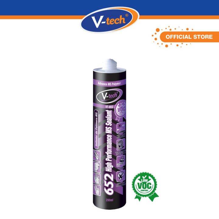 V-tech VT-652 High Performance MS Sealant (White) (290ml) | Lazada