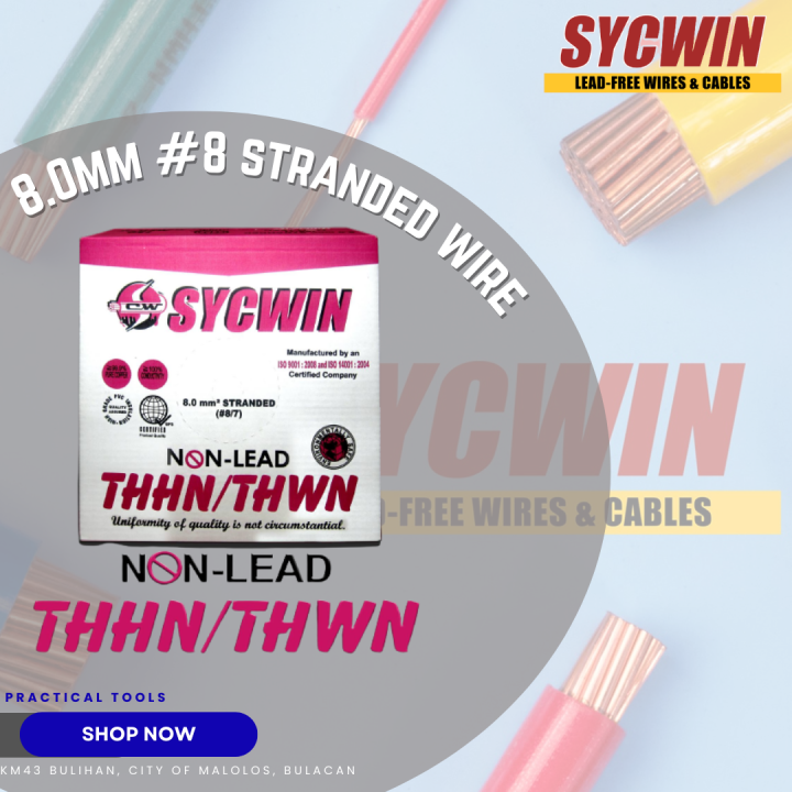 Sycwin Wire THHN/THWN #8/8.0mm2 (SOLD PER BOX) | Lazada PH