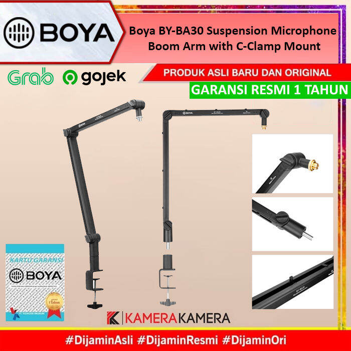 Boya BY-BA30 Suspension Microphone Boom Arm with C-Clamp Mount | Lazada Indonesia