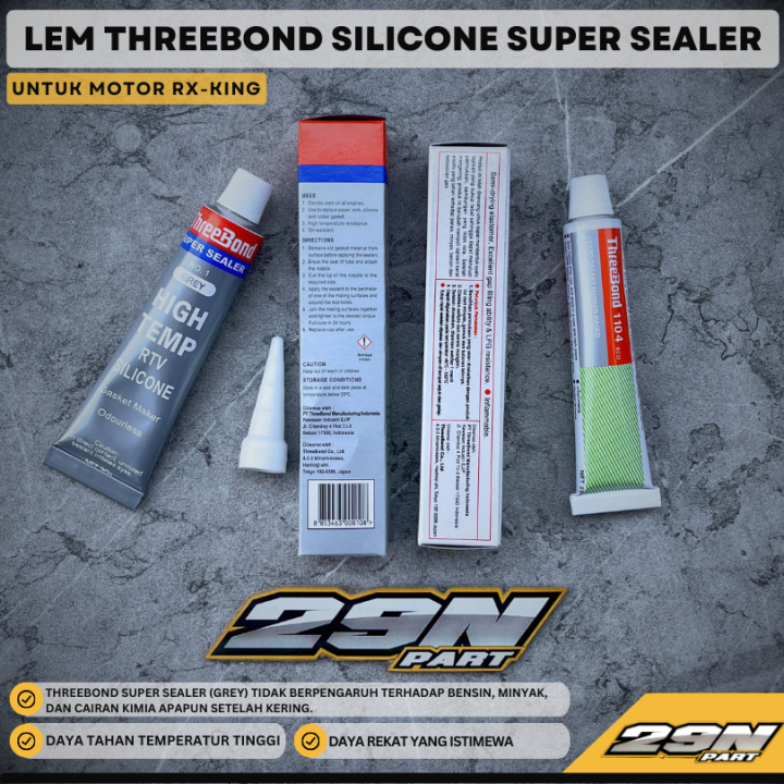 LEM THREEBOND GREY 30 GRAM SILICONE RTV HIGH TEMP SUPER SEALER ORI ...