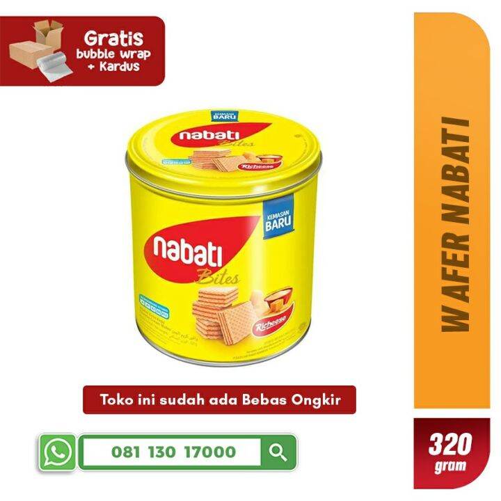Richeese Nabati Kaleng 320GR / Wafer Kaleng / Biskuit Kaleng | Lazada ...