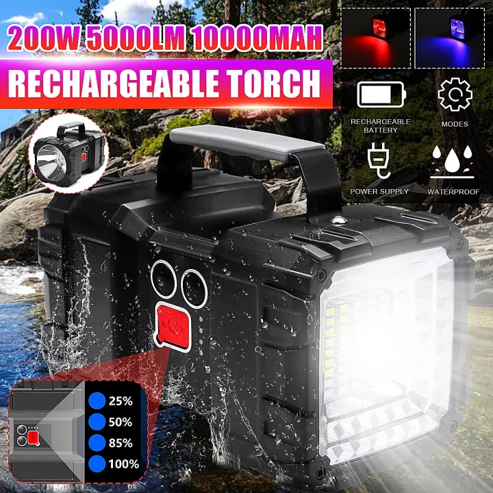 Touchlight Powerful Engineering Lights Double Head Flashlight Project ...