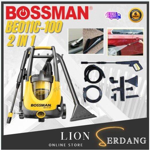 BOSSMAN 2 IN 1 HIGH PRESSURE CLEANER AND VACUUM CLEANER (BE011C-100 ...