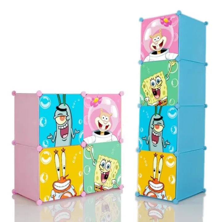 Steel Cabinet COD SPONGEBOB 4 CUBES DIY STORAGE CABINET WARDROBE SPACE ...