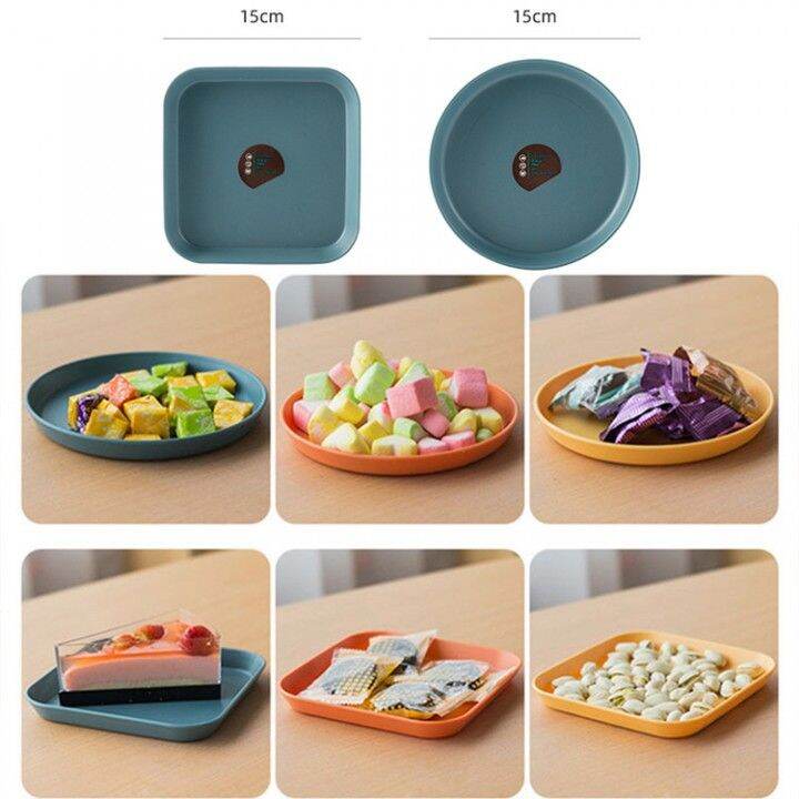 Piring Tatakan Alas Snack Kue Buah Plastik Isi 4 piring snack piring ...