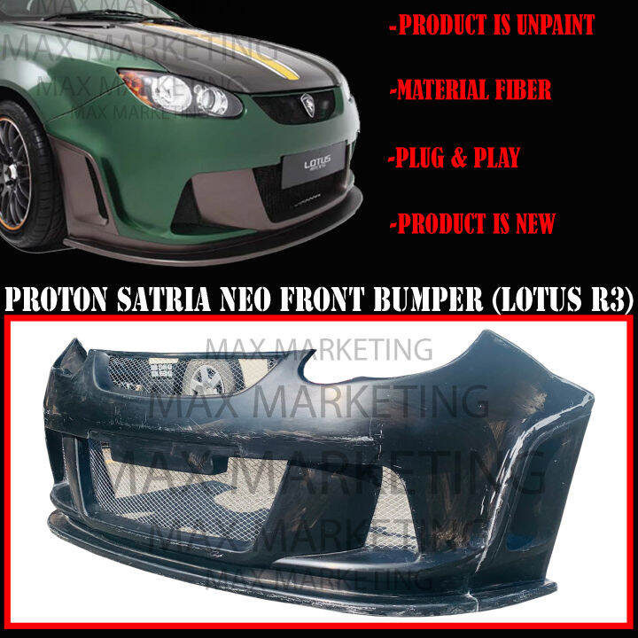 B1310 PROTON SATRIA NEO FRONT BUMPER (LOTUS R3) FIBERGLASS SKIRT LIP ...