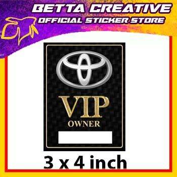 Car Sticker - VIP Toyota Car Logo [ Betta Creative ] | Lazada