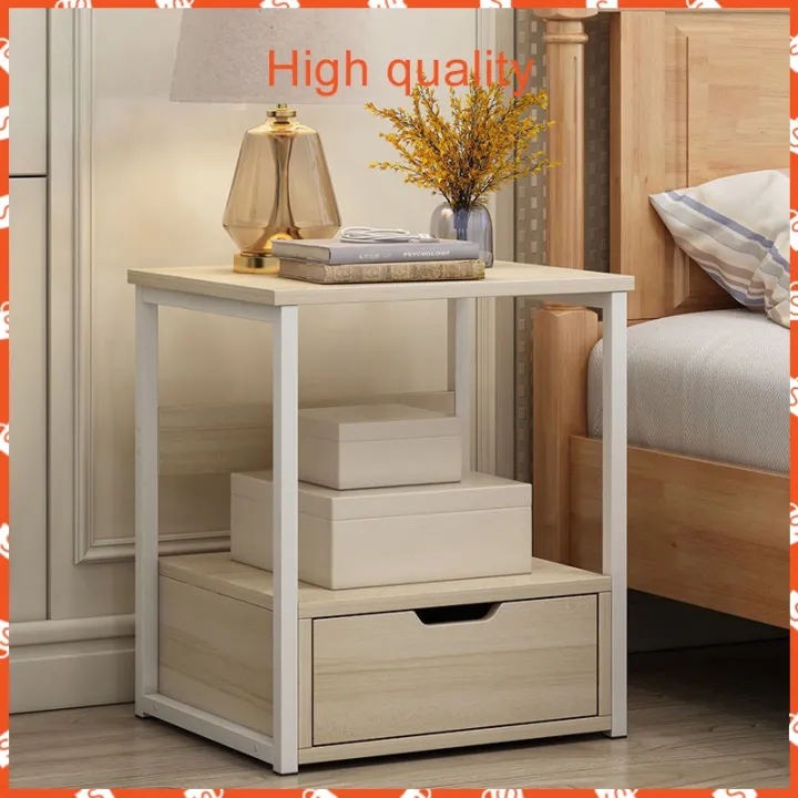 Nordic Wooden Elegant Bedside Table Nightstand Coffee Side Table with ...