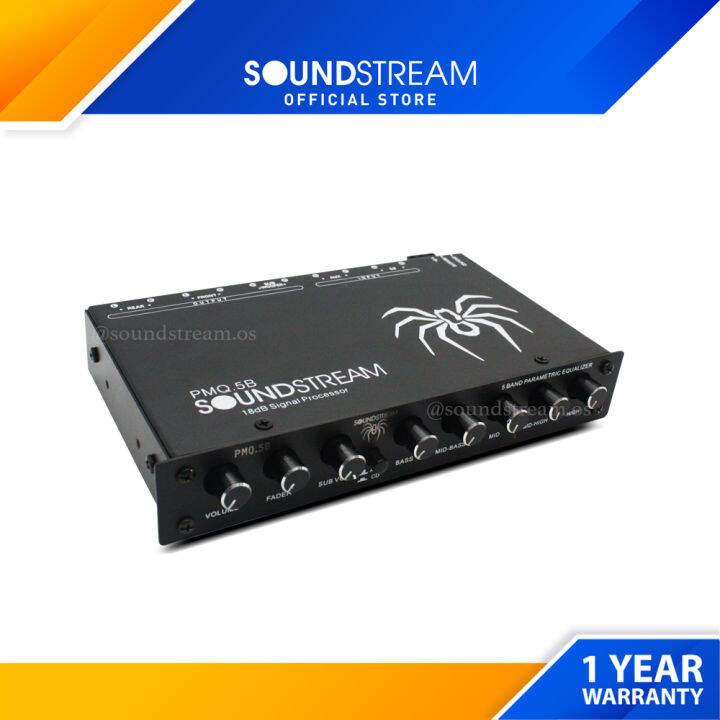Soundstream 5 Band Parametric Pre-Amp with Subwoofer Output - PMQ.5B ...