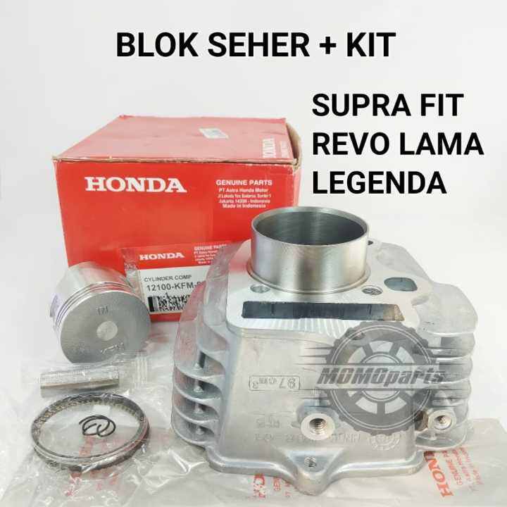 BLOK SEHER SET KOMPLIT PLUS PISTON KIT HONDA SUPRA FIT NEW FIT X REVO LAMA OLD LEGENDA KUALITAS ...