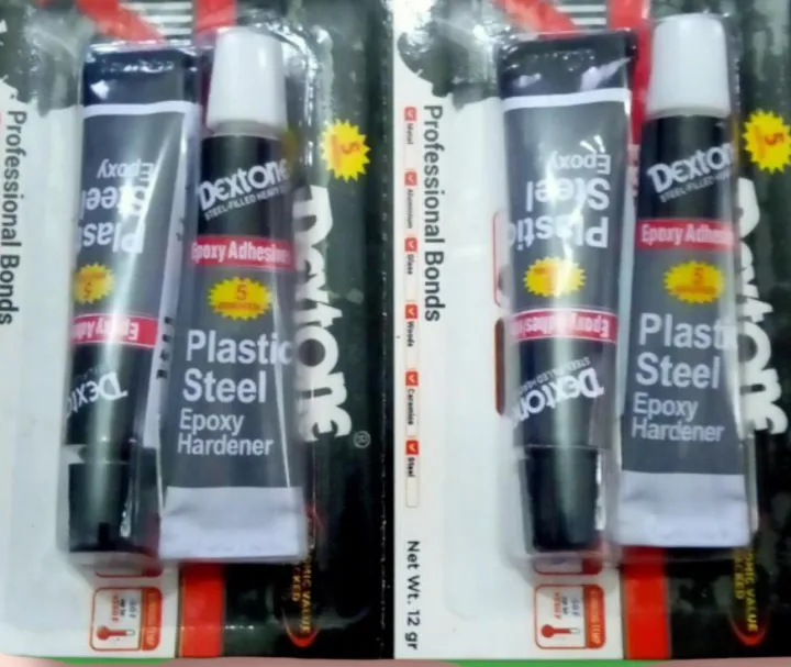 DEXTONE LEM BESI EPOXY PLASTIK STEEL 5 MENIT KEMASAN 12GR | Lazada ...
