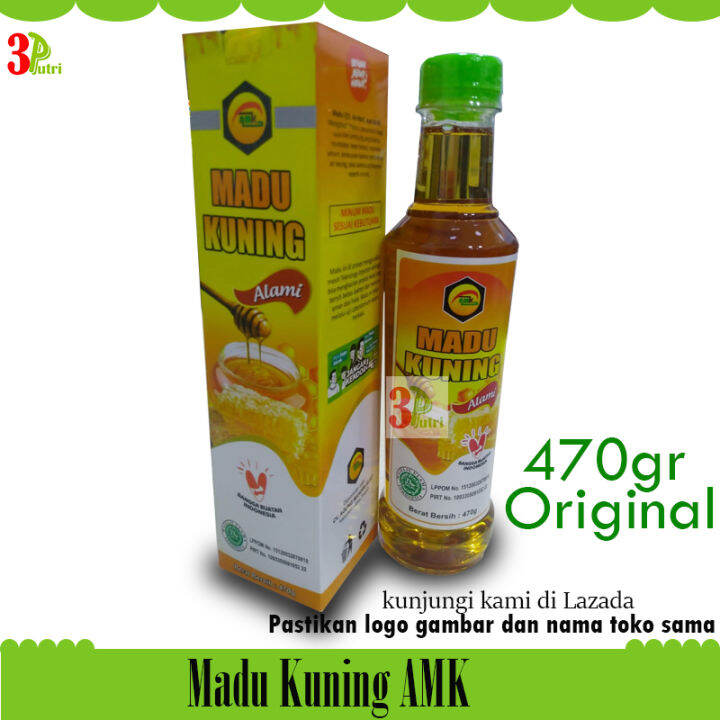Madu Kuning Alami 470 gr produksi AMK murni asli | Lazada Indonesia
