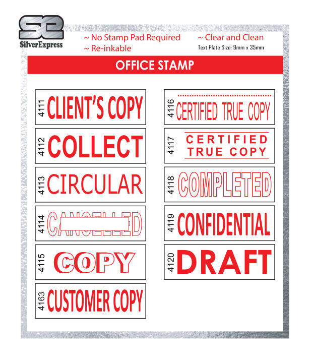 OFFICE STAMP / CLIENT'S COPY / COLLECT / CIRCULAR / CANCELLED / COPY ...