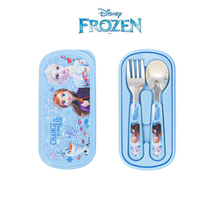 ️New! Disney Frozen Elsa Anna Stainless Steel Spoon & Fork Food Kids ...