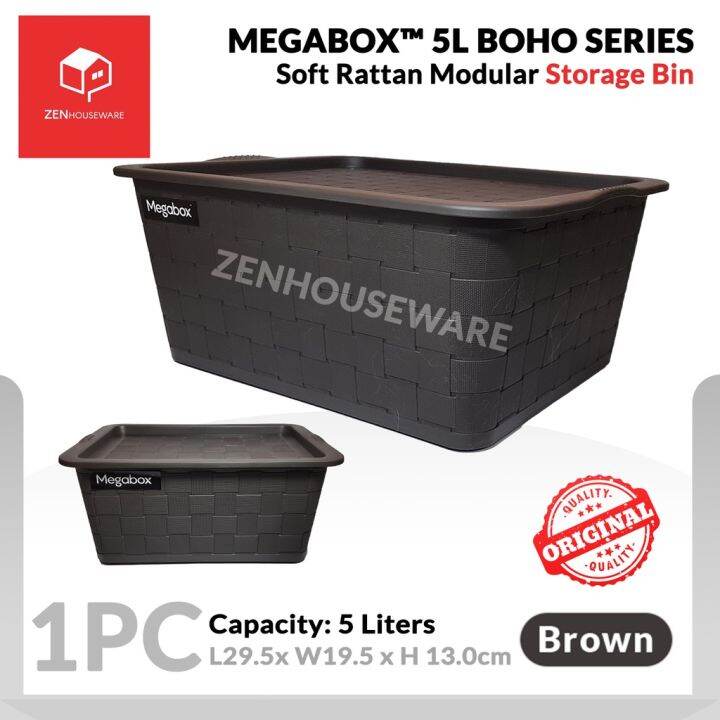 Mega™ 5L Rattan Boho Series Soft Rattan Design Heavy-Duty Stackable ...