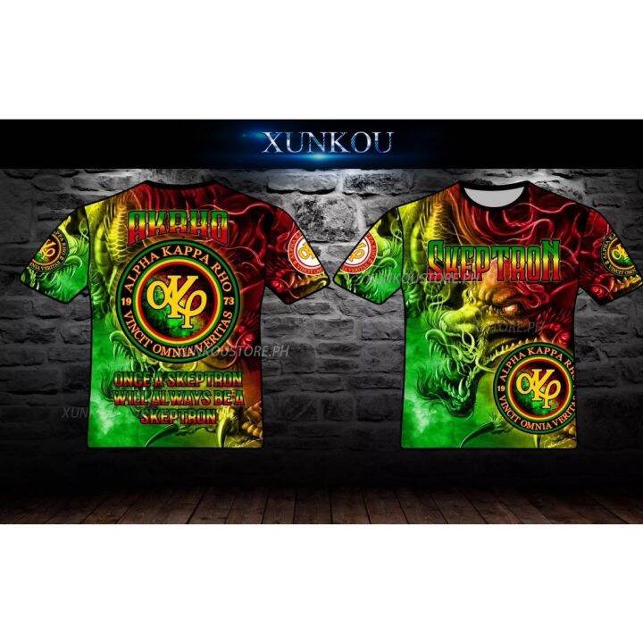 Akp Alpha Kappa Rho Skeptron Full Sublimation T Shirt Dragon Tshirt ...