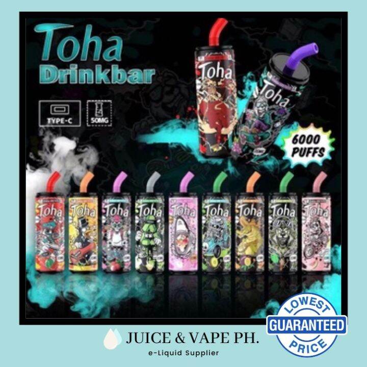 Toha Beverage 6000 Puffs Rechargeable Pods | Lazada PH