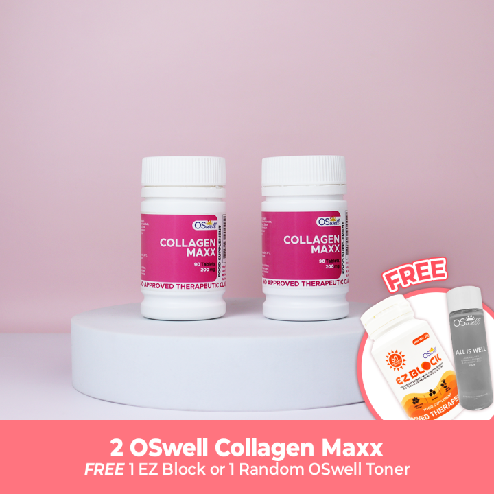 Oswell Collagen Maxx (2 bottle) for Anti-Aging and Whitening 90 tablets ...