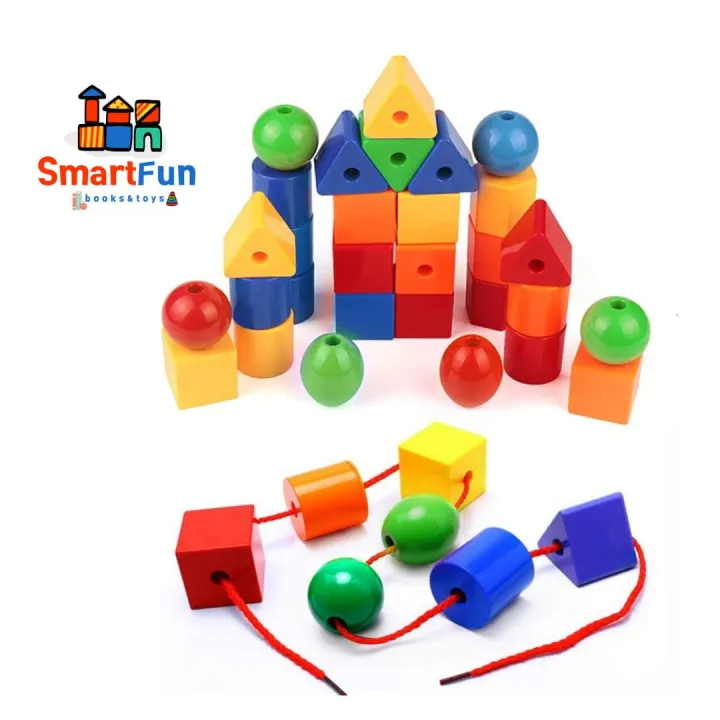 Jumbo Lacing Beads Educational Threading Toy Stringing Toy Montessori ...