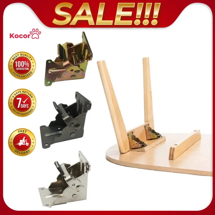 SET OF 4 For Chair Tables Foldable Steel Workbench Feet Self-Locking ...