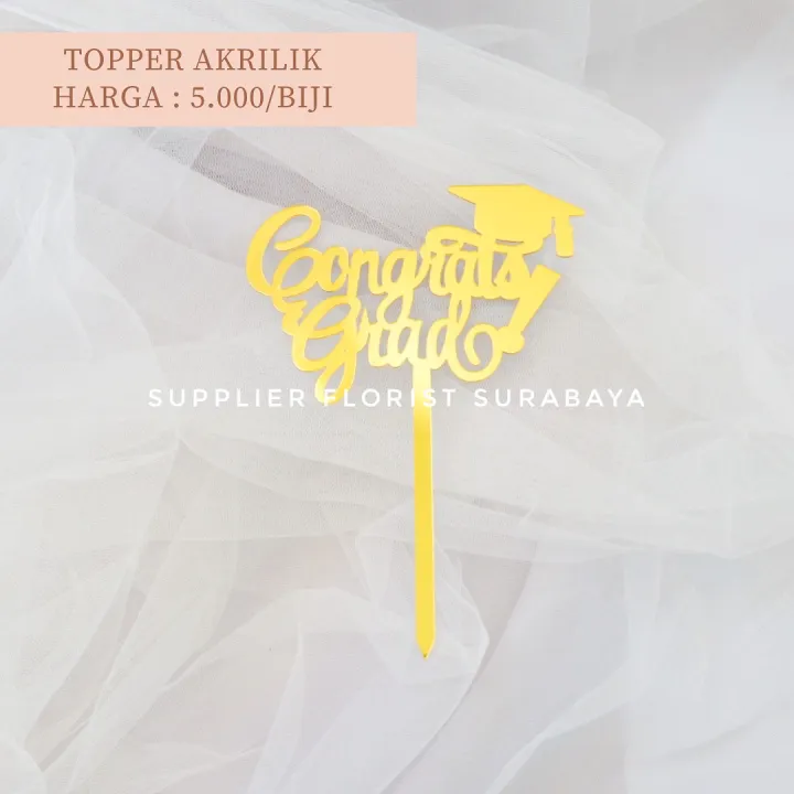 [BACA DEKSRIPSI] TOPPER CONGRATS GRAD GRADUATION WISUDA CONGRATULATION ...