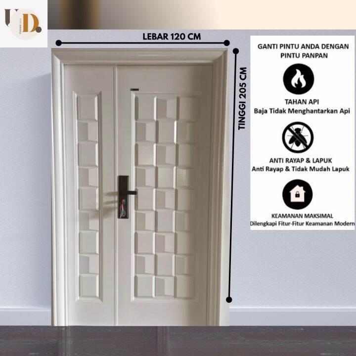 PINTU DOBEL UTAMA / Pintu Utama Mother and Son BAJA ukuran 120 x 205 ...