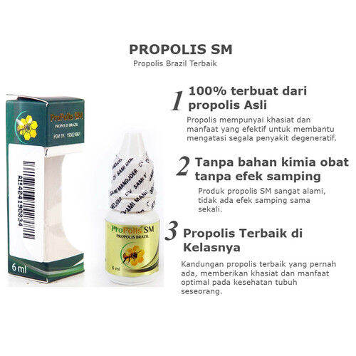 Propolis SM Brazil Isi 6ml - Suplemen Obat Herbal Untuk Berbagai Jenis ...